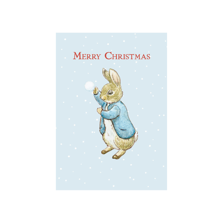 Flopsy Bunny Merry Christmas Card - Beatrix Potter Shop