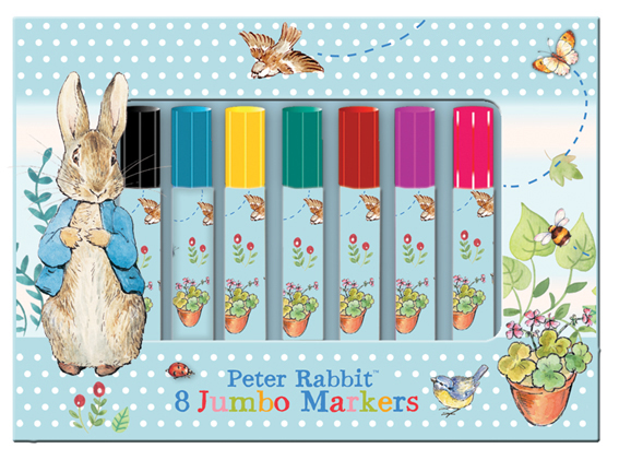 Peter Rabbit 8 Jumbo Markers - Beatrix Potter Shop Peter Rabbit 8 Jumbo Markers - Beatrix Potter Shop