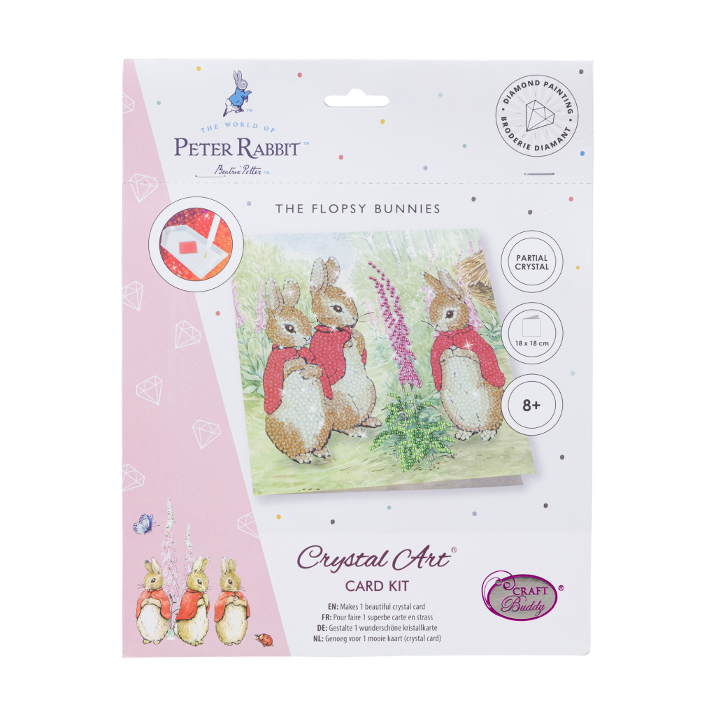 Flopsy Bunnies Crystal Art Card Kit - Beatrix Potter Shop