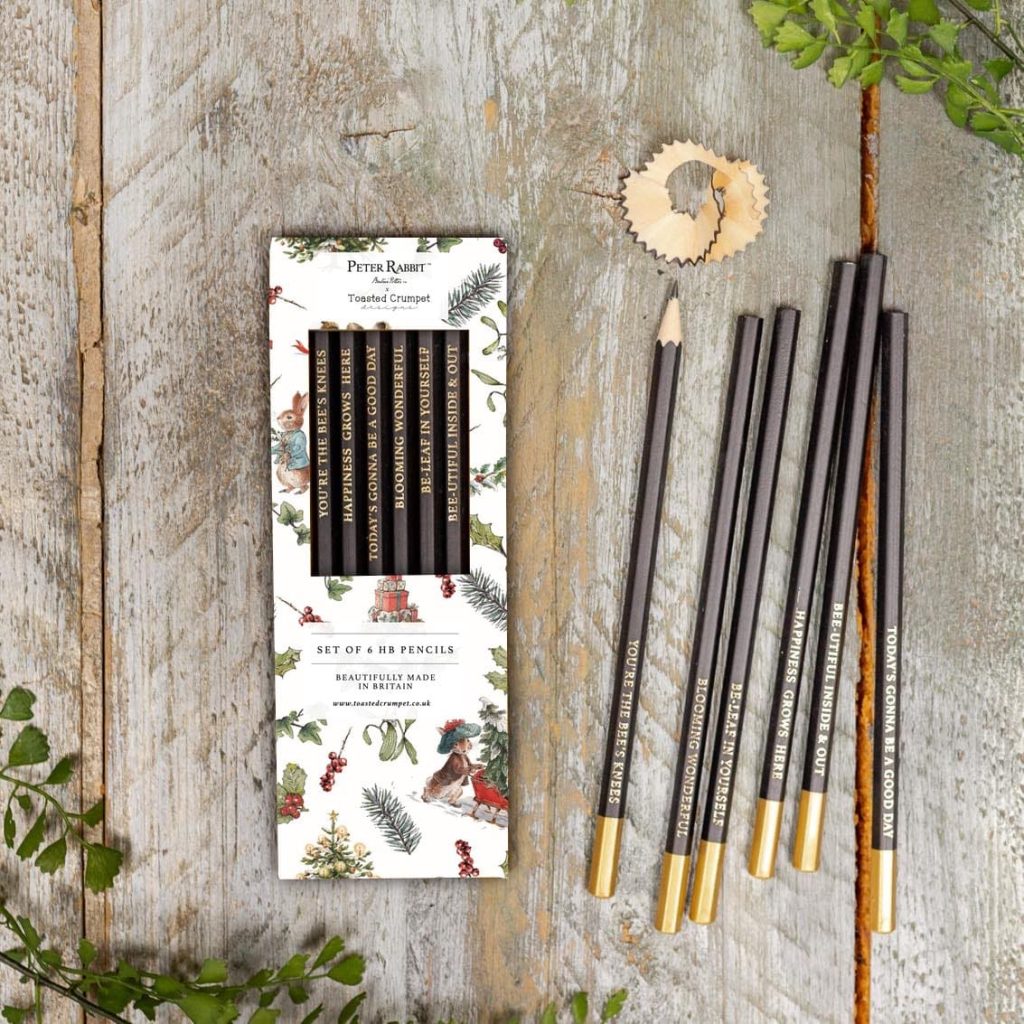 Peter Rabbit “A Christmas Wish” Set of 6 Pencils - Beatrix Potter Shop
